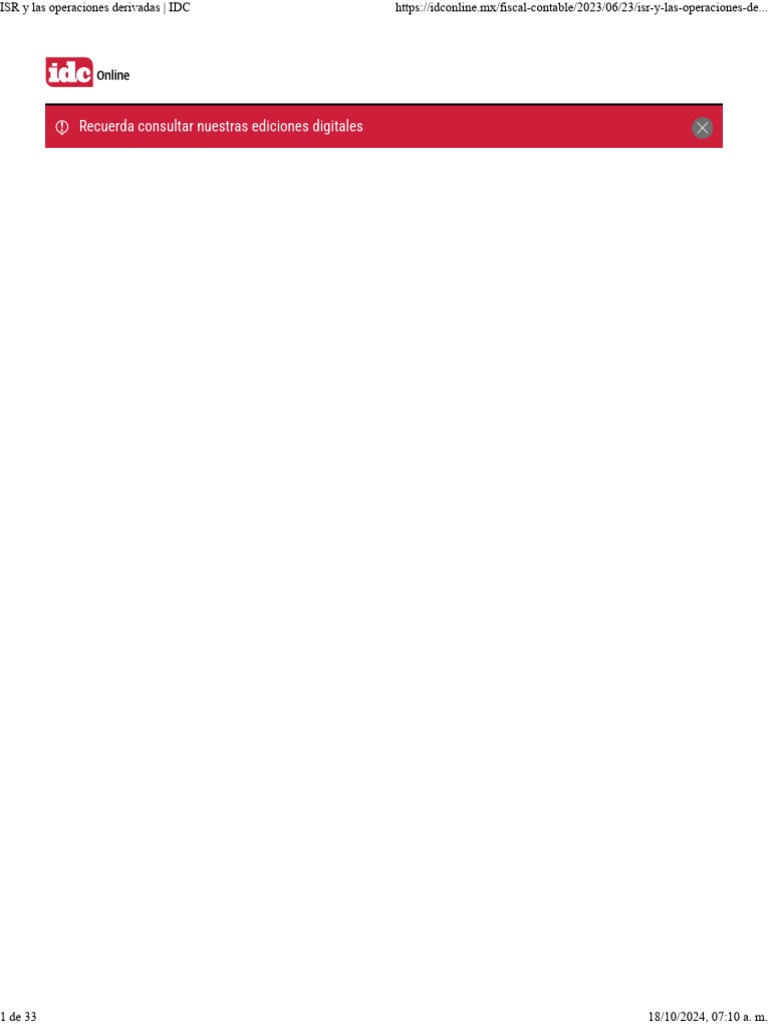 ISR y Las Operaciones Derivadas - IDC | PDF | Opción (Finanzas) | Swap ...