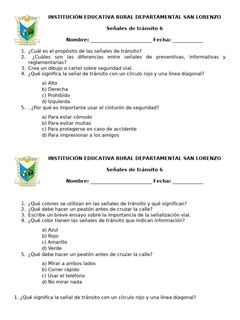 Quiz Seguridad Vial | PDF | Tráfico | Seguridad vial