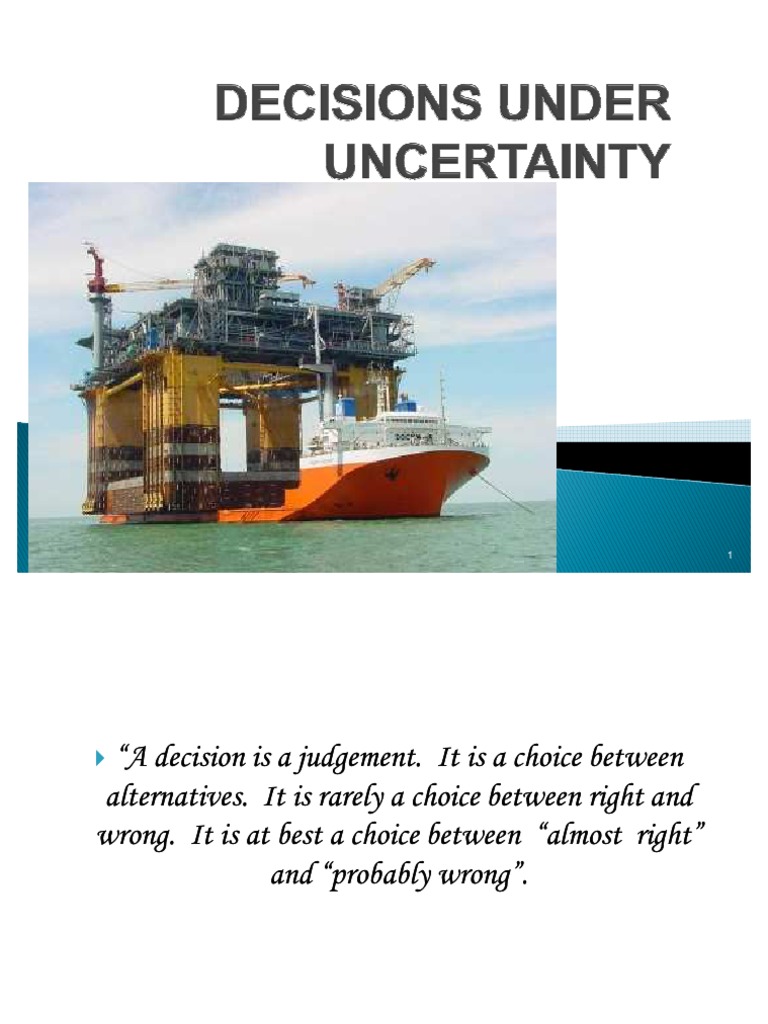 Decisions Under Uncertainty Pdf
