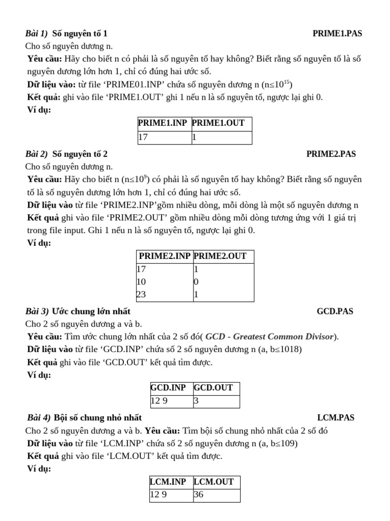 BT So Nguyen To | PDF
