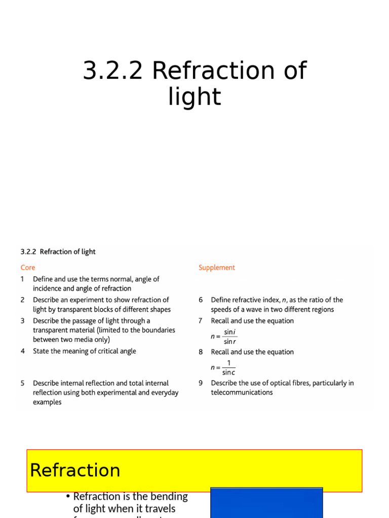 Light Refraction Explained | PDF | Refraction | Reflection (Physics)
