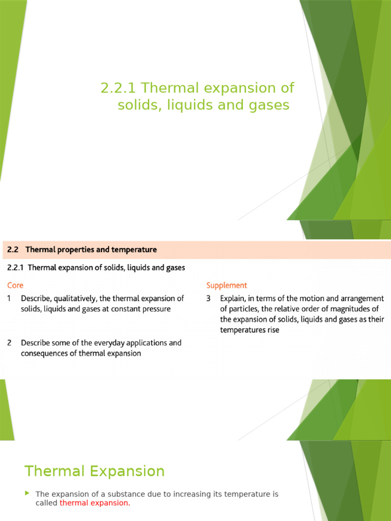 Understanding Thermal Expansion Concepts | PDF | Thermal Expansion | Ice