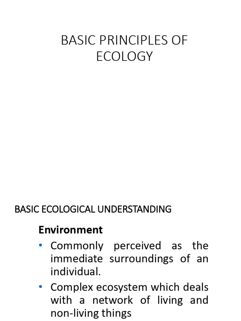 3.5. REB Basic Ecology | PDF | Environmental Impact Assessment | Ecosystem
