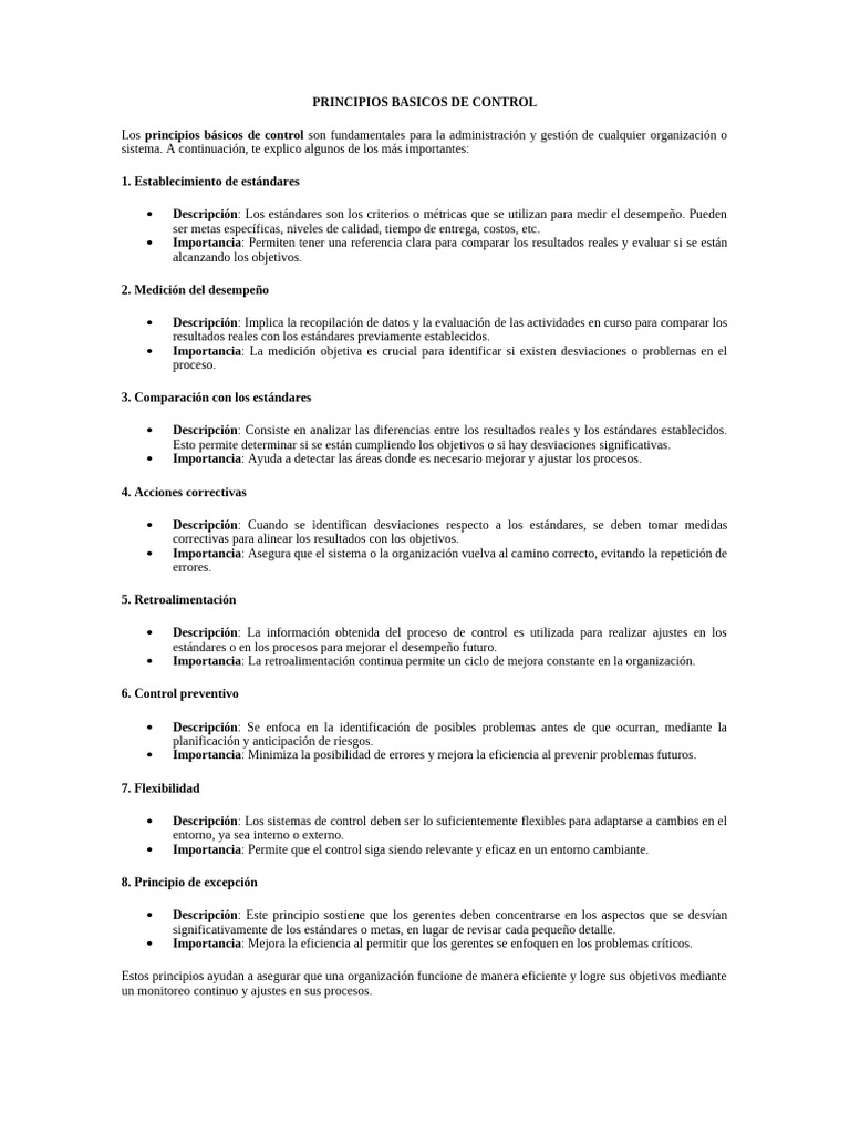 Principios Basicos | PDF | Planificación