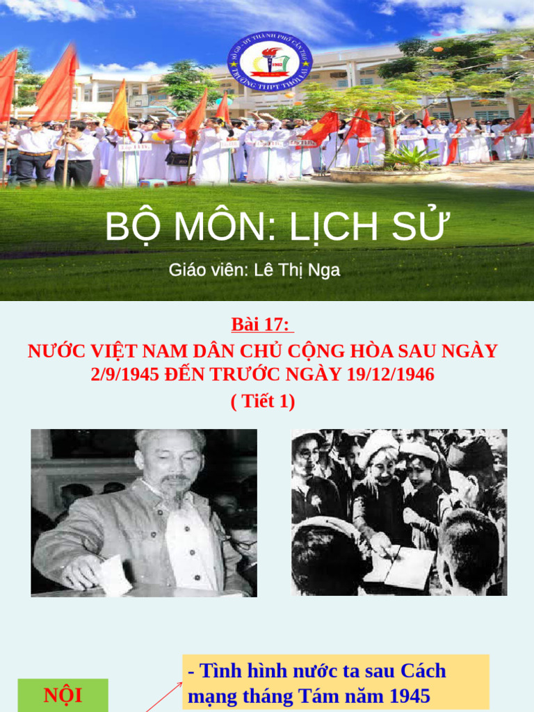 Bai 17 Nuoc Viet Nam Dan Chu Cong Hoa Tu Sau Ngay 291945 Den Truoc Ngay ...