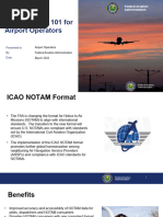 ICAO NOTAM Format Example | PDF | Air Traffic Control | Runway