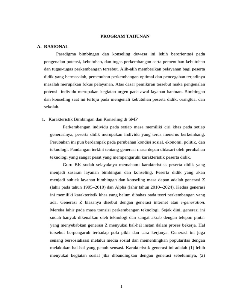 Program BK SMP Merdeka Belajar | PDF | Karier & Perkembangan | Kesehatan Holistik