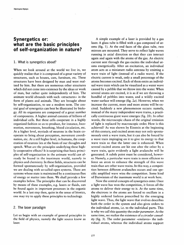 Synergetics | PDF | Phase Transition | Attention