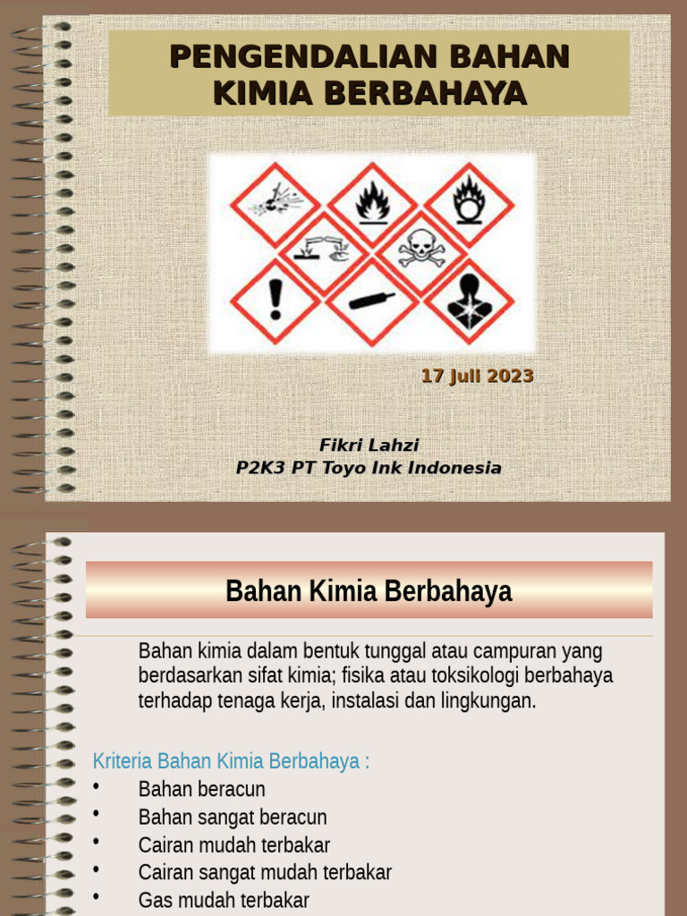 TRAINING K3, BAHAYA KIMIA - Toyo Ink | PDF