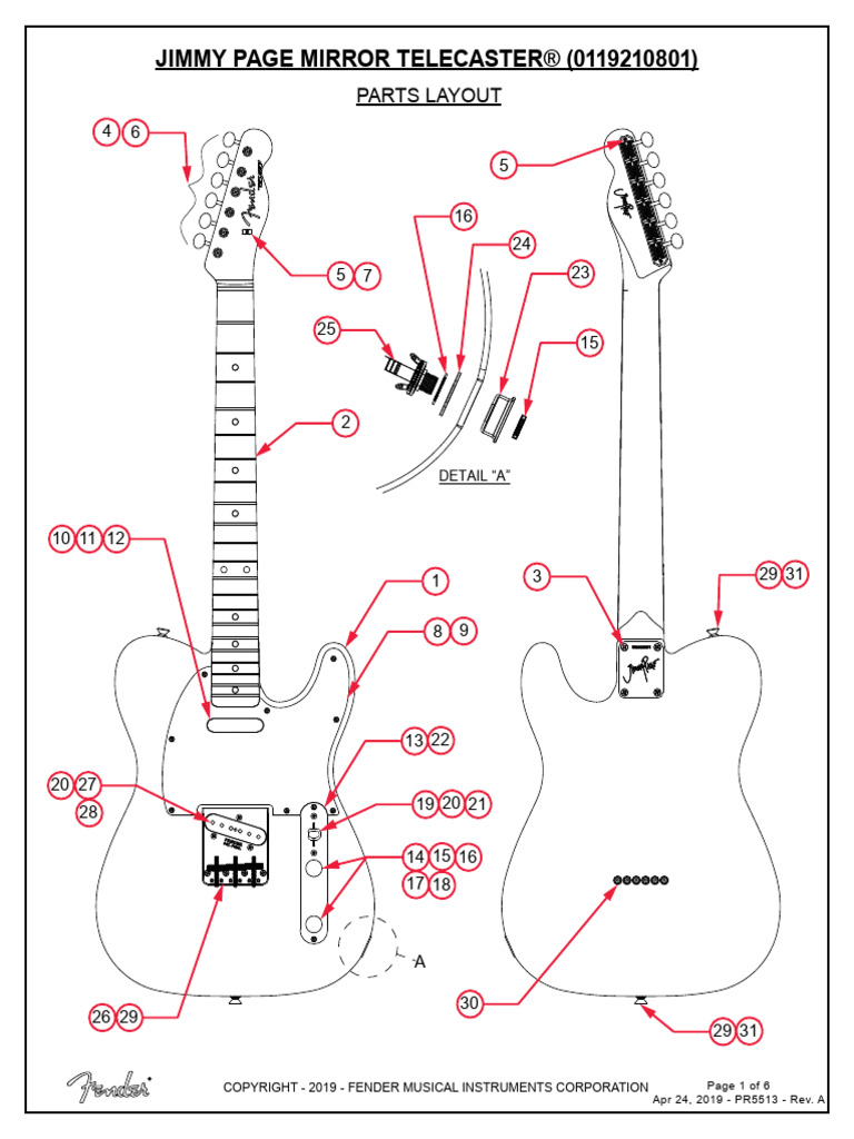 Jimmy Page Mirror Telecaster | PDF | Music Technology | Musical Instruments