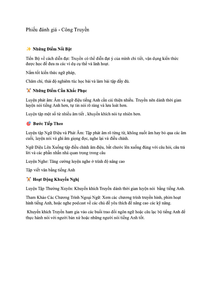 Assessment Truyen | PDF