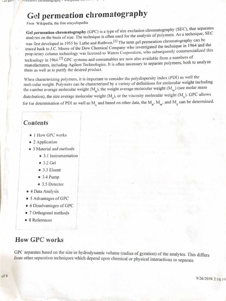 Prof Kola Ajibesin - Gel Chromatography - Extracted From The Internet - Compressed | PDF