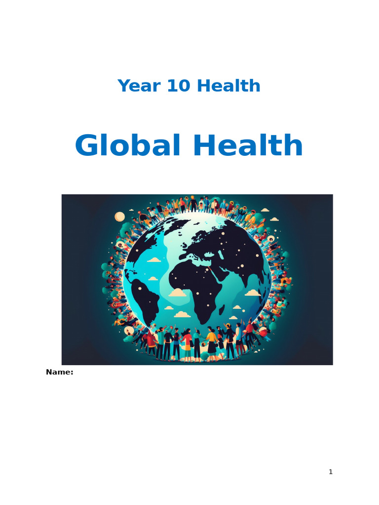 Global Health Booklet | PDF | Self Esteem | Well Being