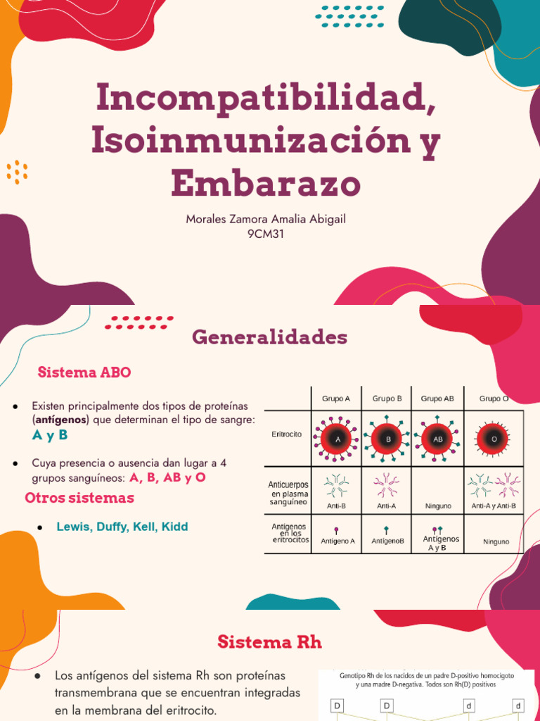 Isoinmunización Materno-Fetal en Embarazo | PDF | Tipo de sangre | Medicina