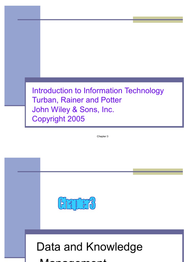 Ch03 Turban | PDF | Data Warehouse | Knowledge Management