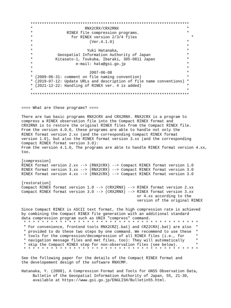 RNXCMP | PDF | Filename | Computer Data