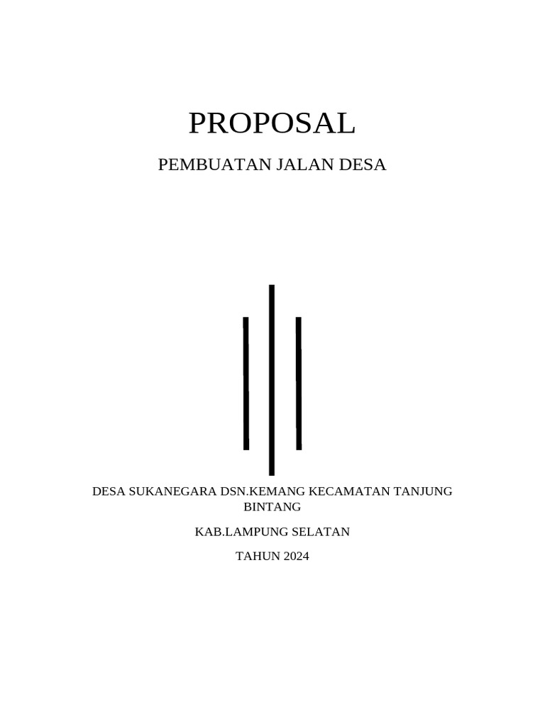 Proposal Jalan BARU | PDF