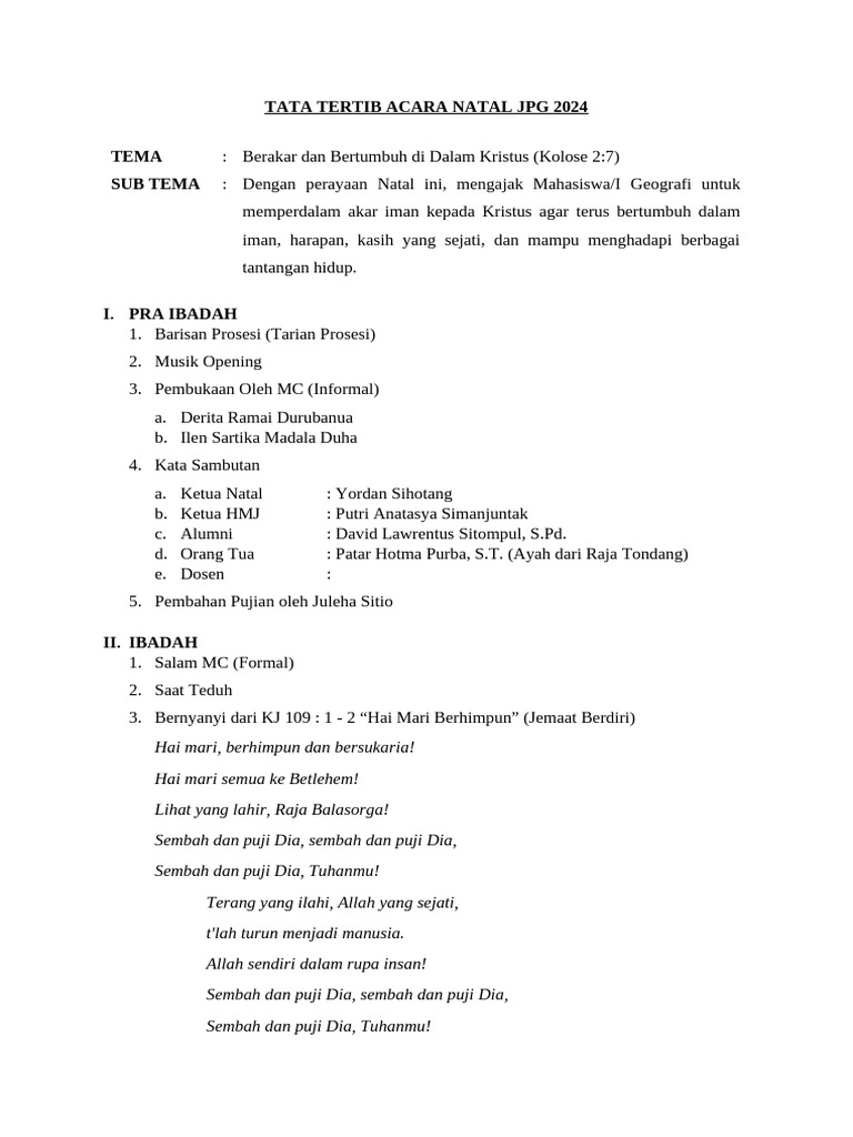 Tata Tertib Acara Natal JPG 2024 | PDF