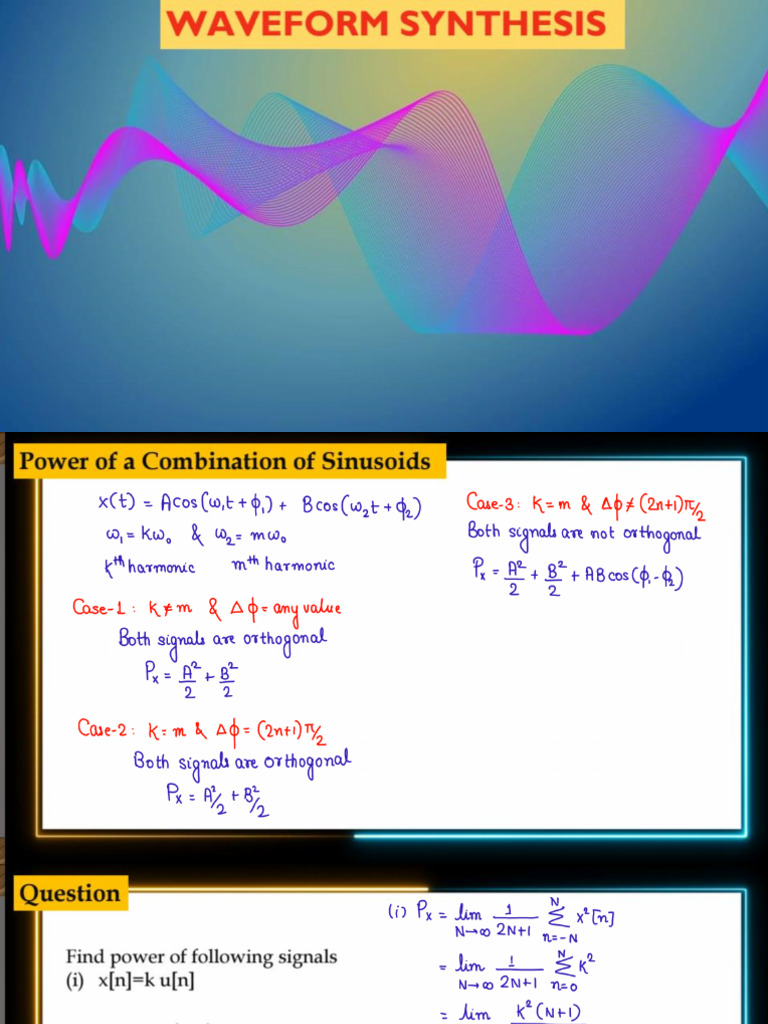 Lecture-11 Waveform Synthesis | PDF