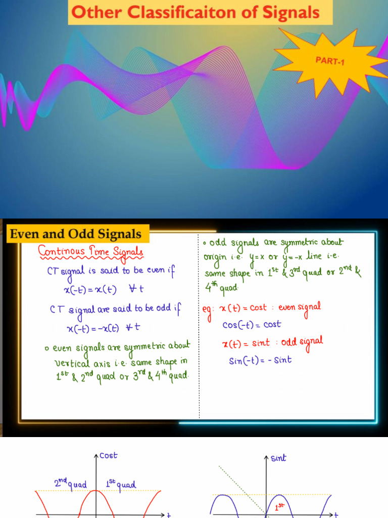 Lecture-08 Other Classification of Signals Part-01 | PDF