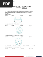 Worksheet Class 9 Circles | PDF