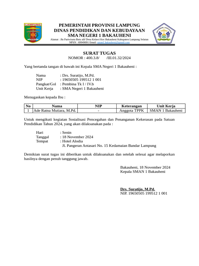 Surat Tugas - TPPK 2024 | PDF | Ilmu Sosial | Kesehatan Holistik