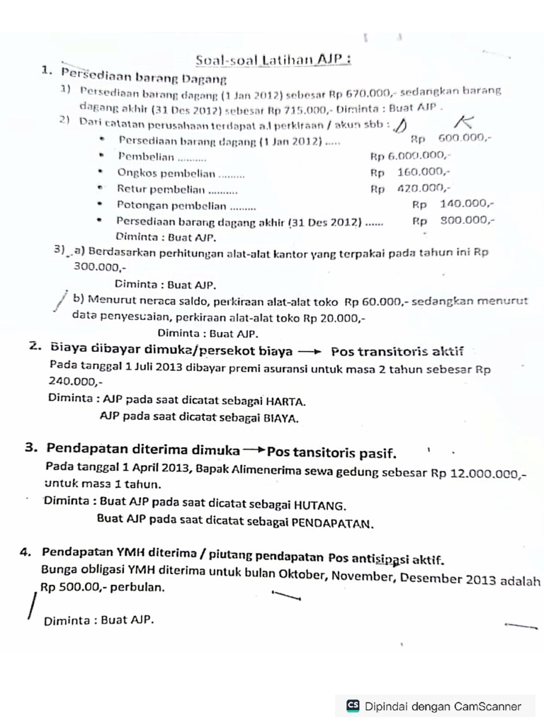 Soal AJP Pengantar Akuntansi | PDF