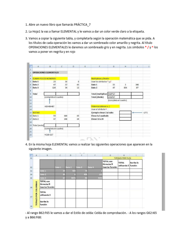 Practica7 OperacionesElementales | PDF