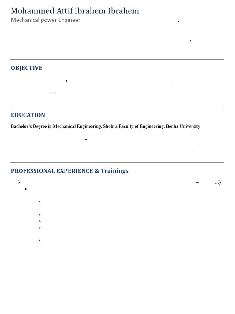 Mohammed Attif Ibrahem CV-1-2-1-1-1-1 | PDF | Steam | Qatar
