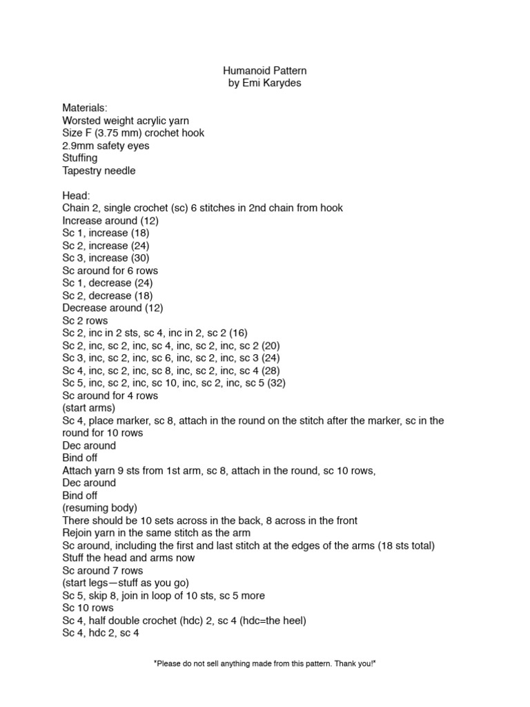 Humanoid Pattern PDF | PDF