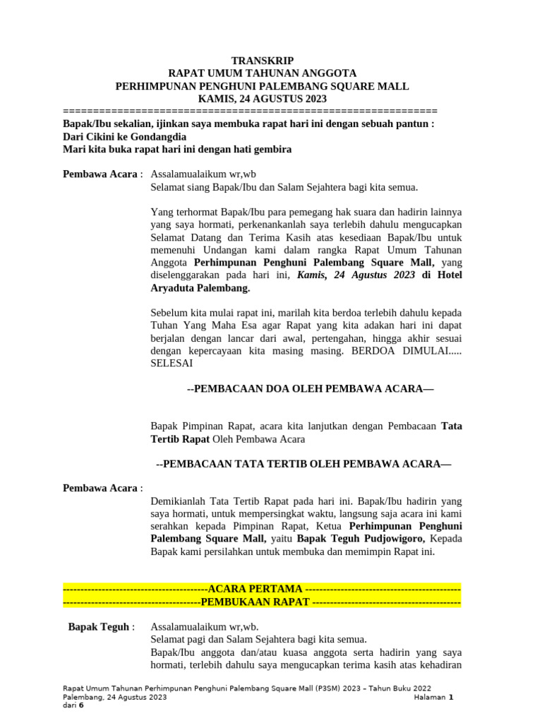 Transkrip Ruta 2023 | PDF