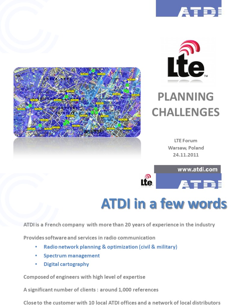 Atdi Lte Planning Challenges | PDF | Electromagnetic Interference | Lte ...