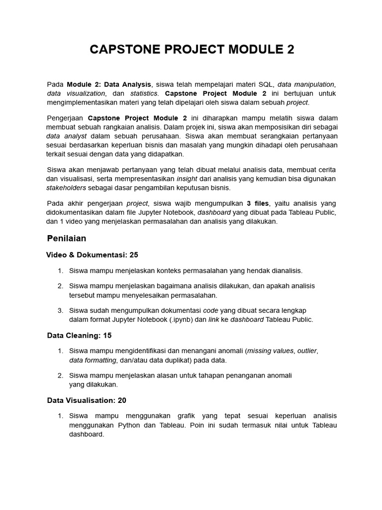 Analisis Data dalam Capstone Project 2 | PDF | Bisnis | Seni