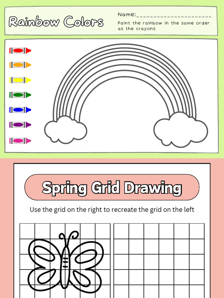 Rainbow Colors Year 1 Arts Worksheet | PDF