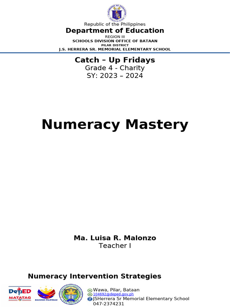 Math Intervention 2023-2024 | PDF