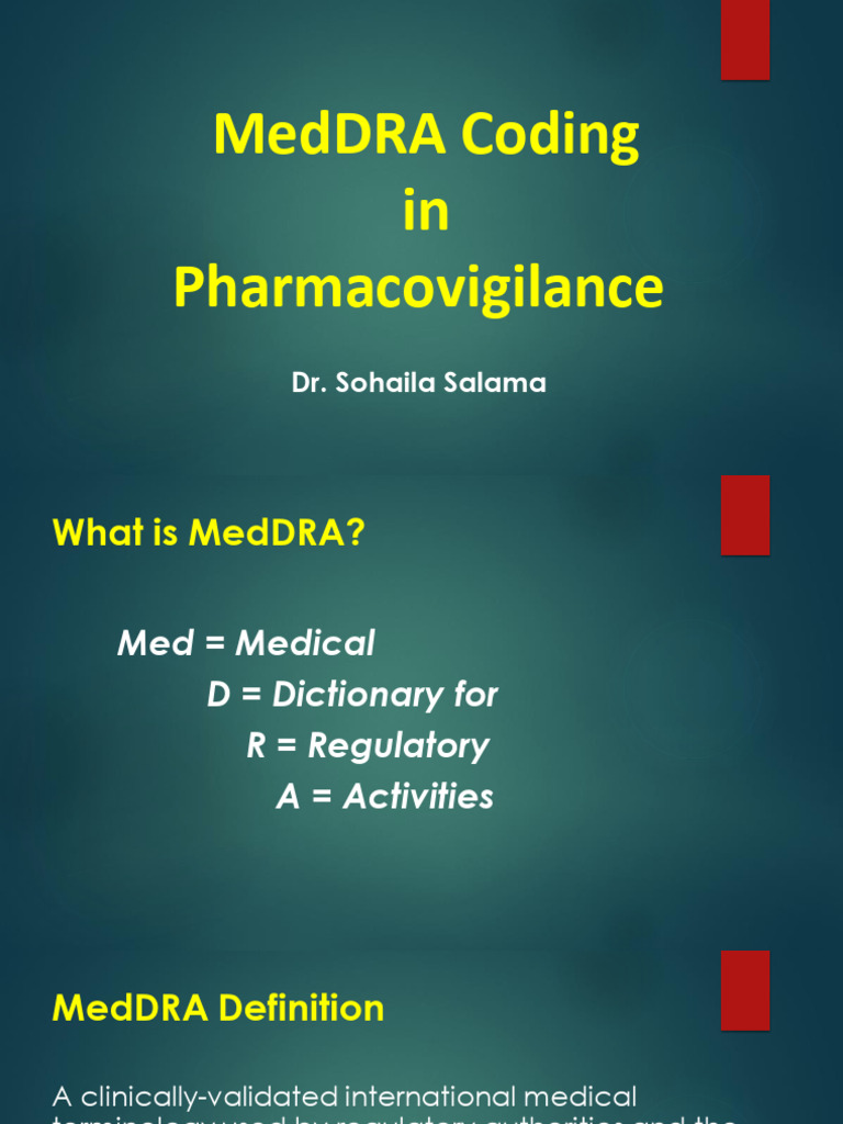 Lec 3 - MedDRA Coding - 2024-04-28 | PDF