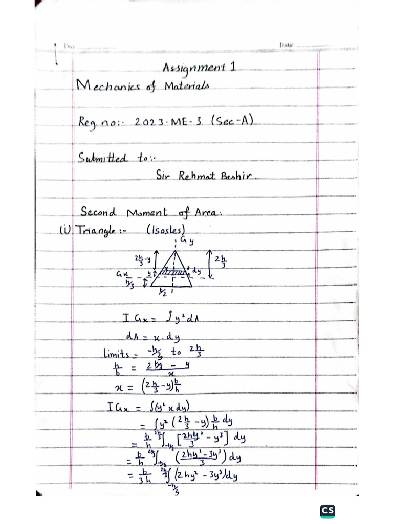 Assignment 1 Mechanics Of Material Pdf