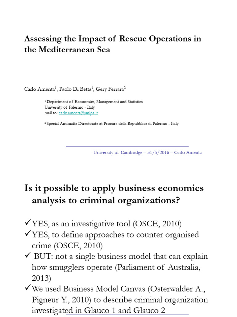 Assessing The Impact of Sea Operations | PDF | Illegal Immigration ...