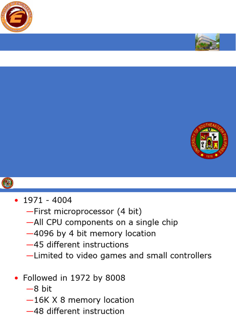 1 - Evolution of The Microprocessor | PDF | Microprocessor | Central Processing Unit