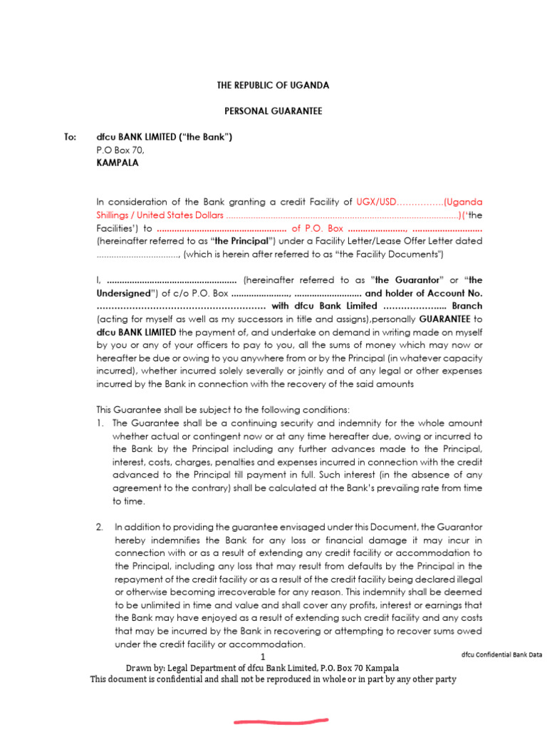Updf G Form | PDF | Guarantee | Private Law