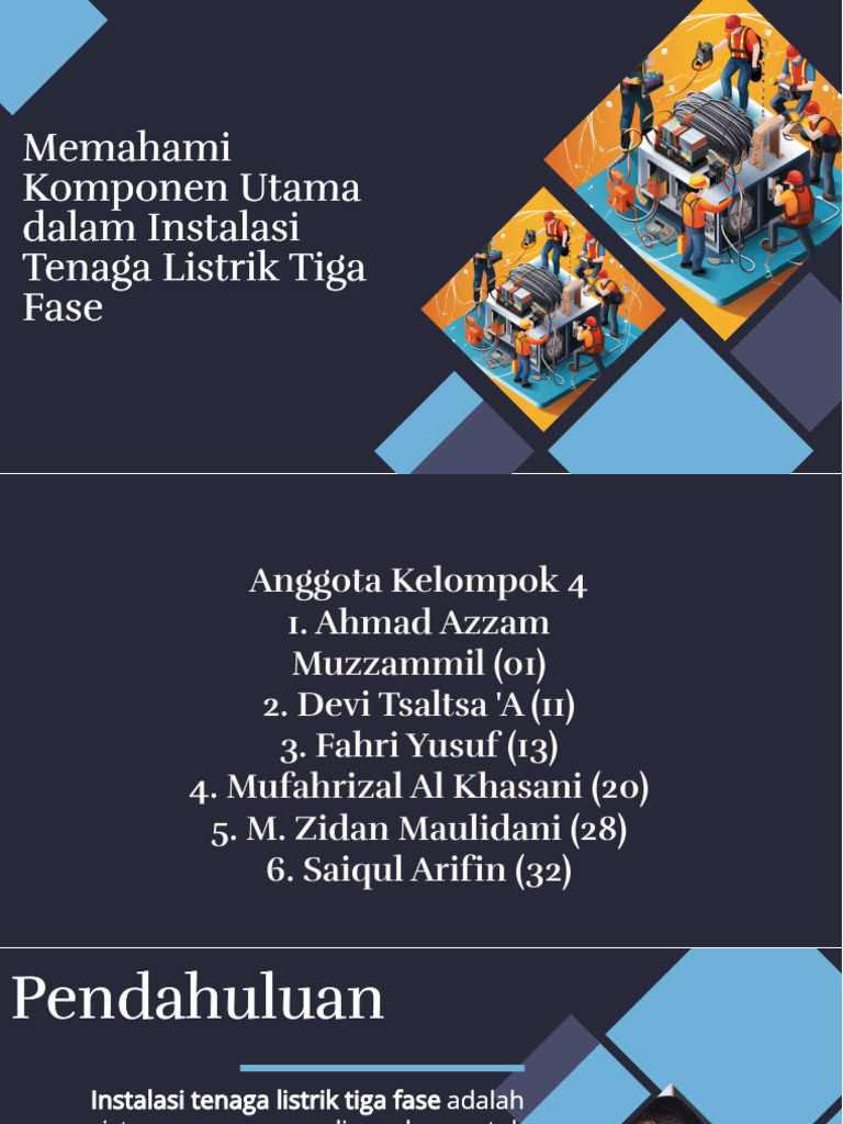 Slidesgo Memahami Komponen Utama Dalam Instalasi Tenaga Listrik Tiga ...