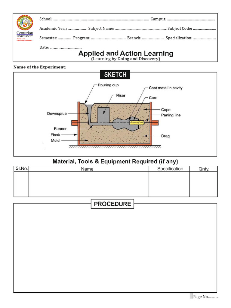 Casting Process Expt 3 | PDF | Secondary Sector Of The Economy | Physical Sciences