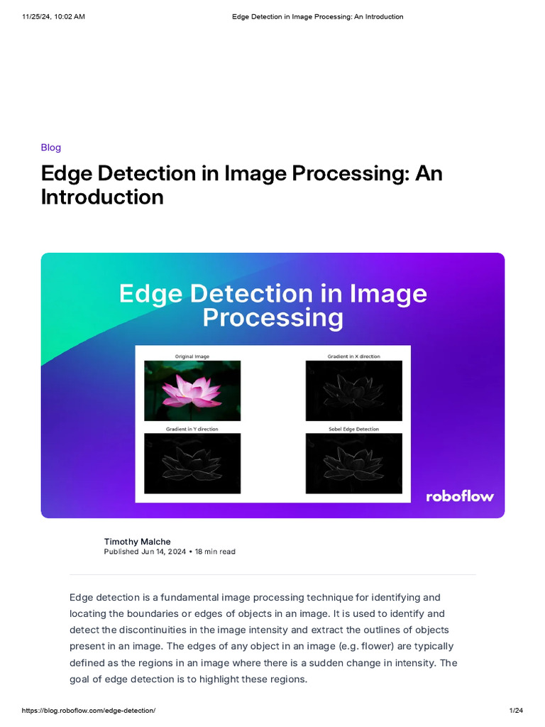 4. Edge Detection | PDF | Artificial Intelligence | Intelligence (AI) & Semantics