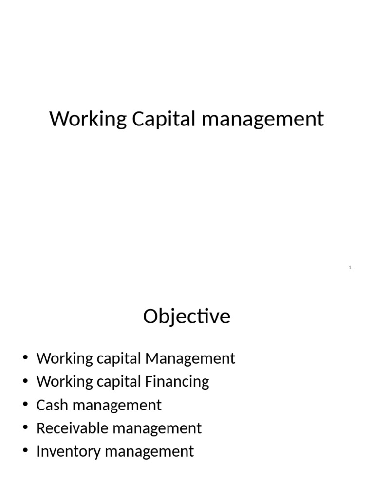 Working Capital Management Strategies | PDF | Working Capital | Finance ...