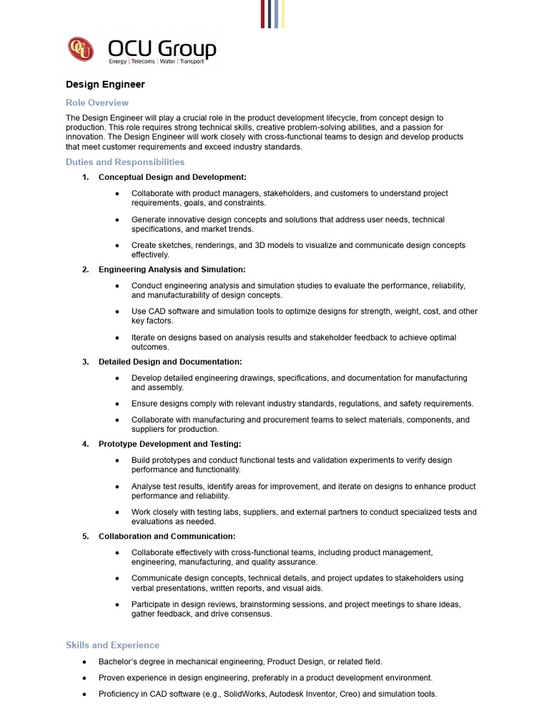 Design Engineer Role Overview | PDF | Simulation | Reliability Engineering