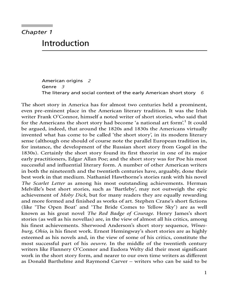 Cambridge Intro To American Short Stories | PDF | Short Stories | Novella