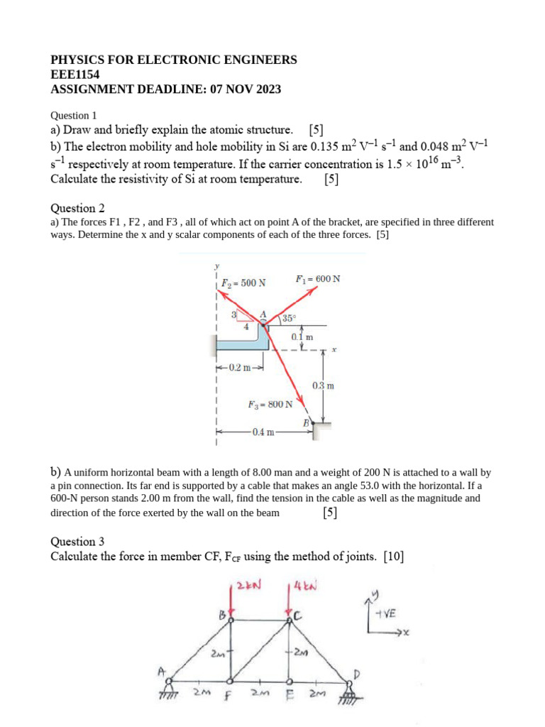 Physics Assignment | PDF