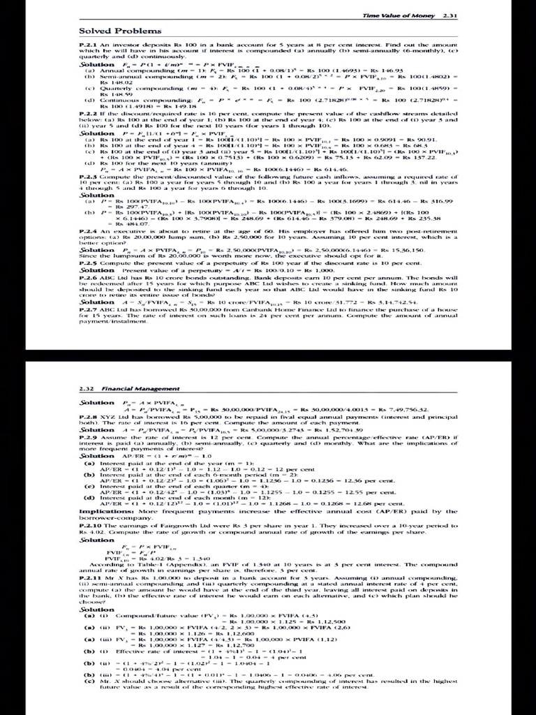 Time Value | PDF | Present Value | Interest