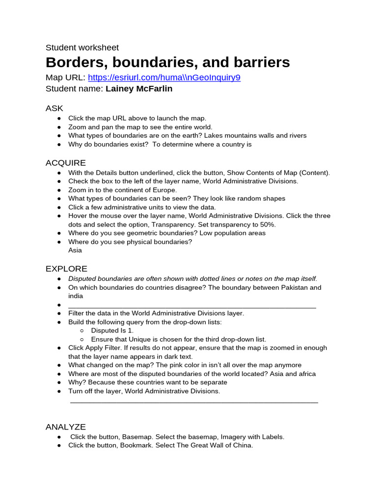 9 Borders Boundaries and Barriers | PDF | Map | Earth Sciences
