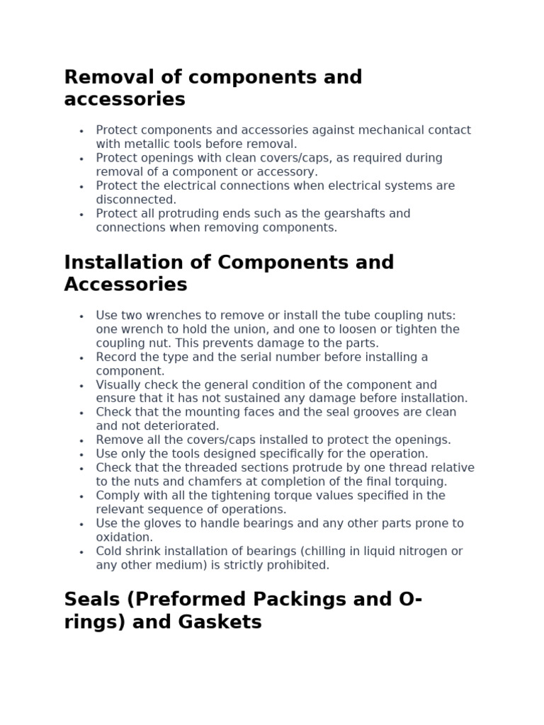 Standard Maintenance Practice | PDF | Nut (Hardware) | Bearing (Mechanical)